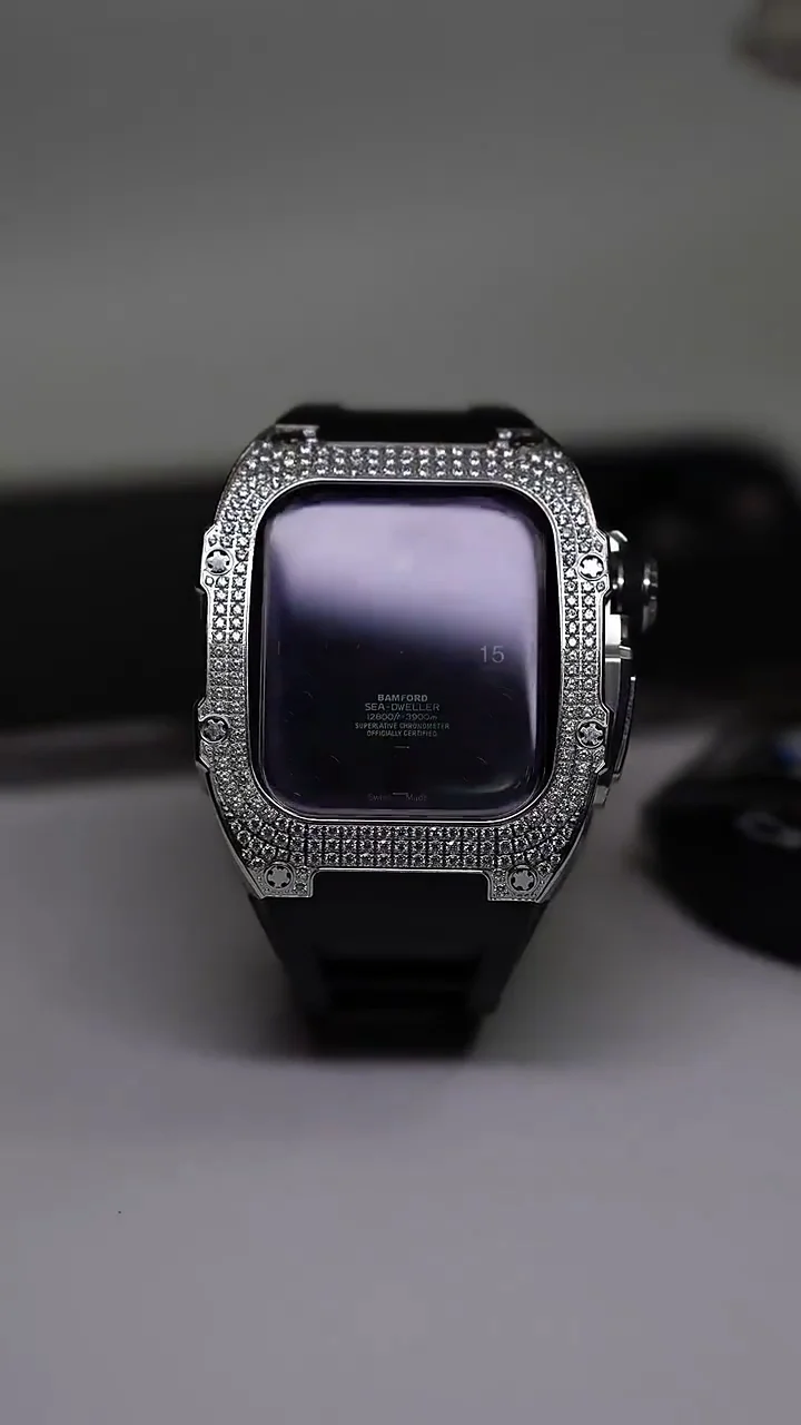 Luxury Modification Kit 44mm 45mm Rm Style Stainless Steel Iced Out ...