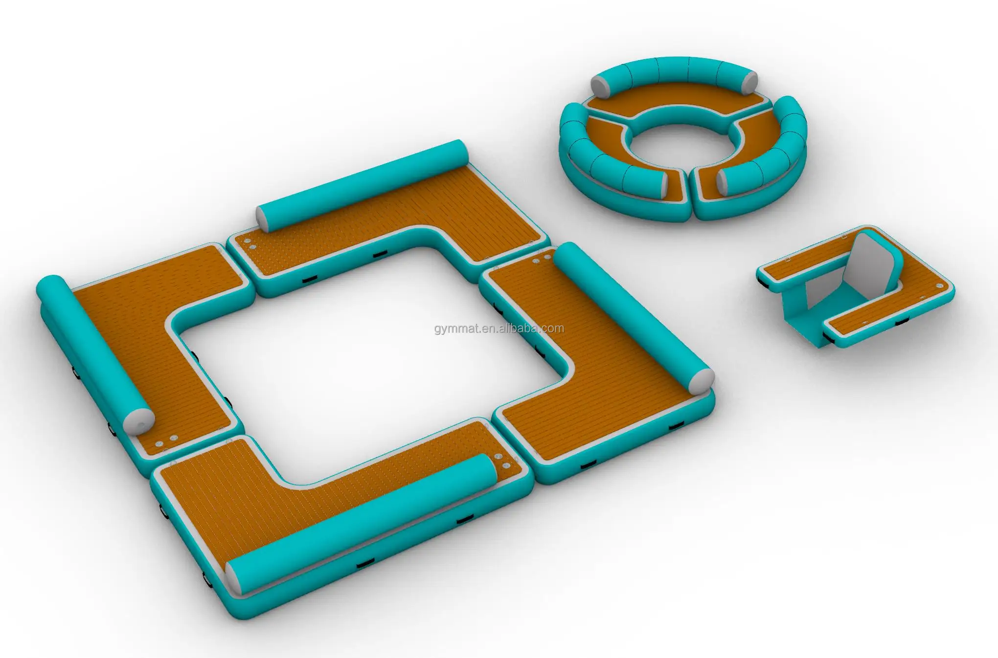 Inflatable Floating Water Sofa Couch L-Shape Inflatable Dock Couch ...