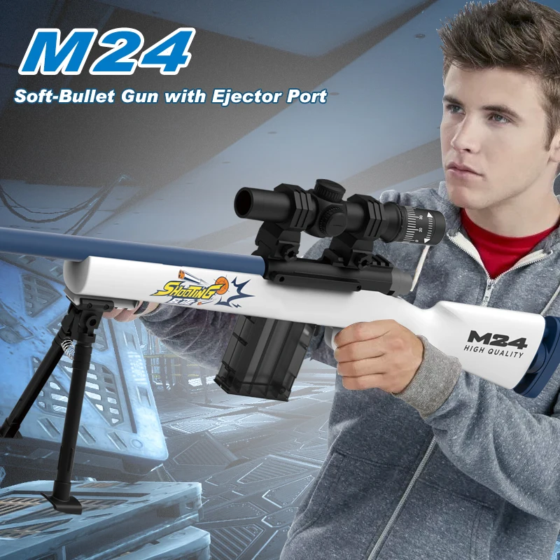 Shell Ejection Soft Bullet M24 Sniper Toy Gun for Adults