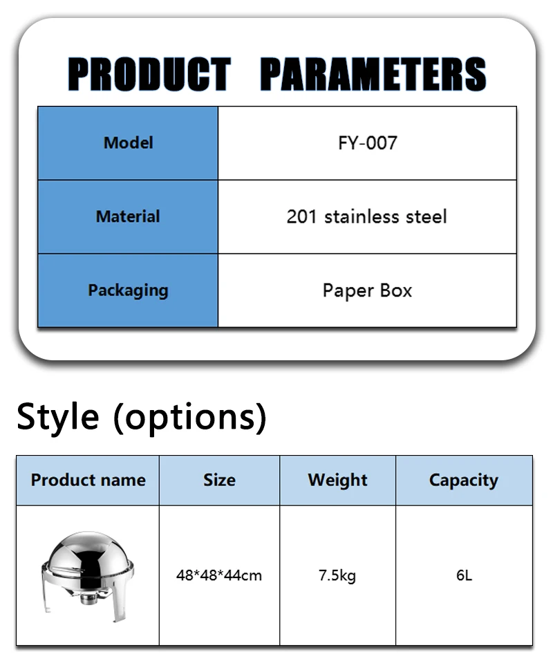 FTS Buffet Food Warmer Set Wholesale Prices Dishes Stainless Steel ...