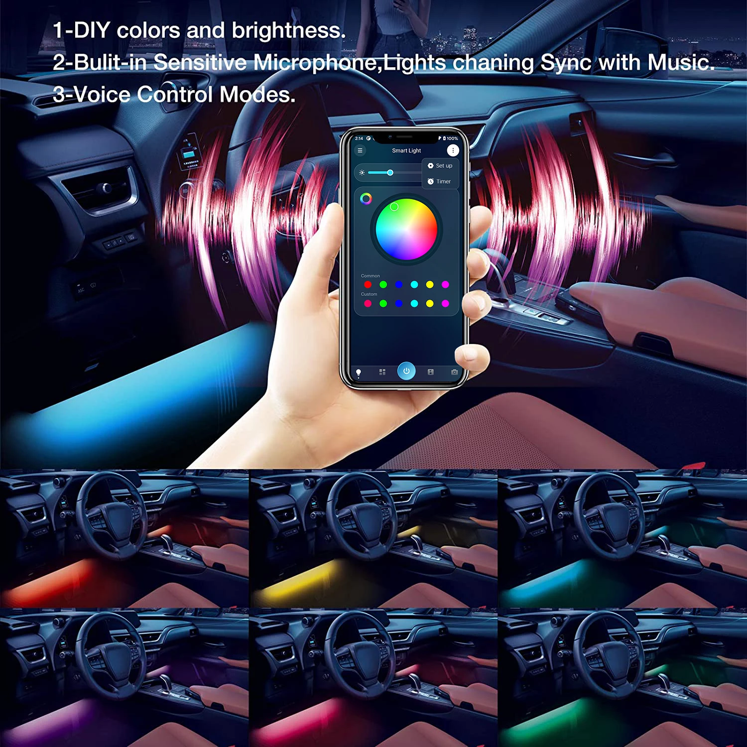 Waterproof Rgb 5v Usb Car Interior Decor Para Auto Car Accessories ...