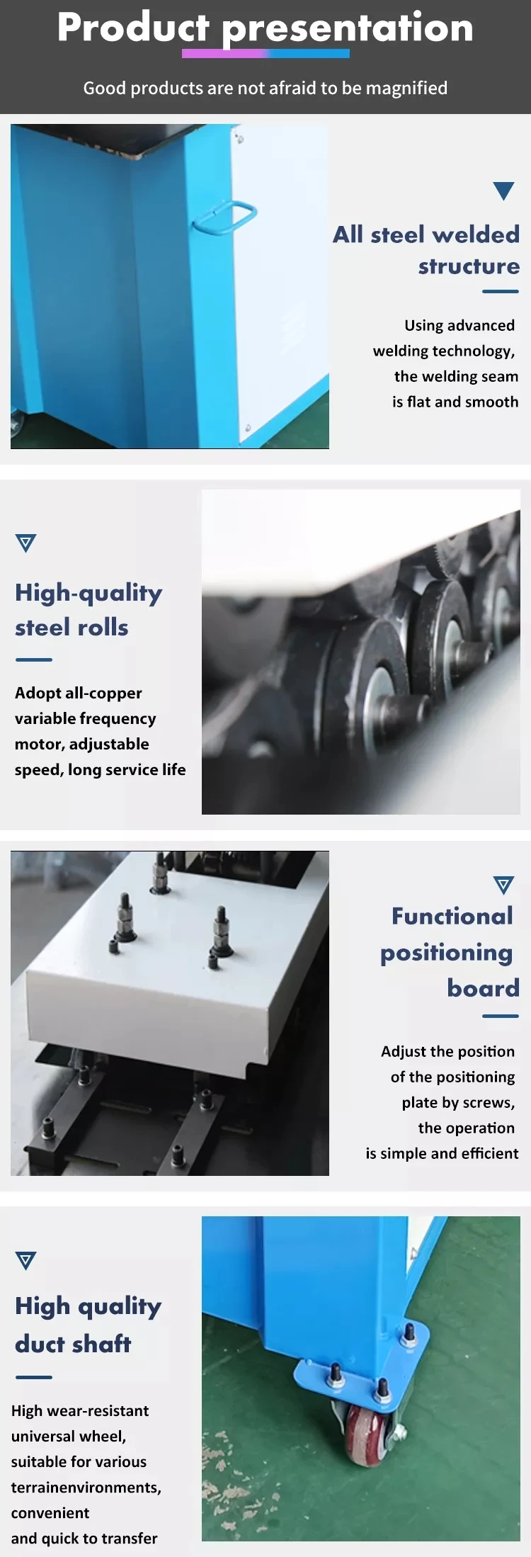 Multifunctional Hvac Duct Pittsburgh Lock Forming Machine with 9 Rolls ...