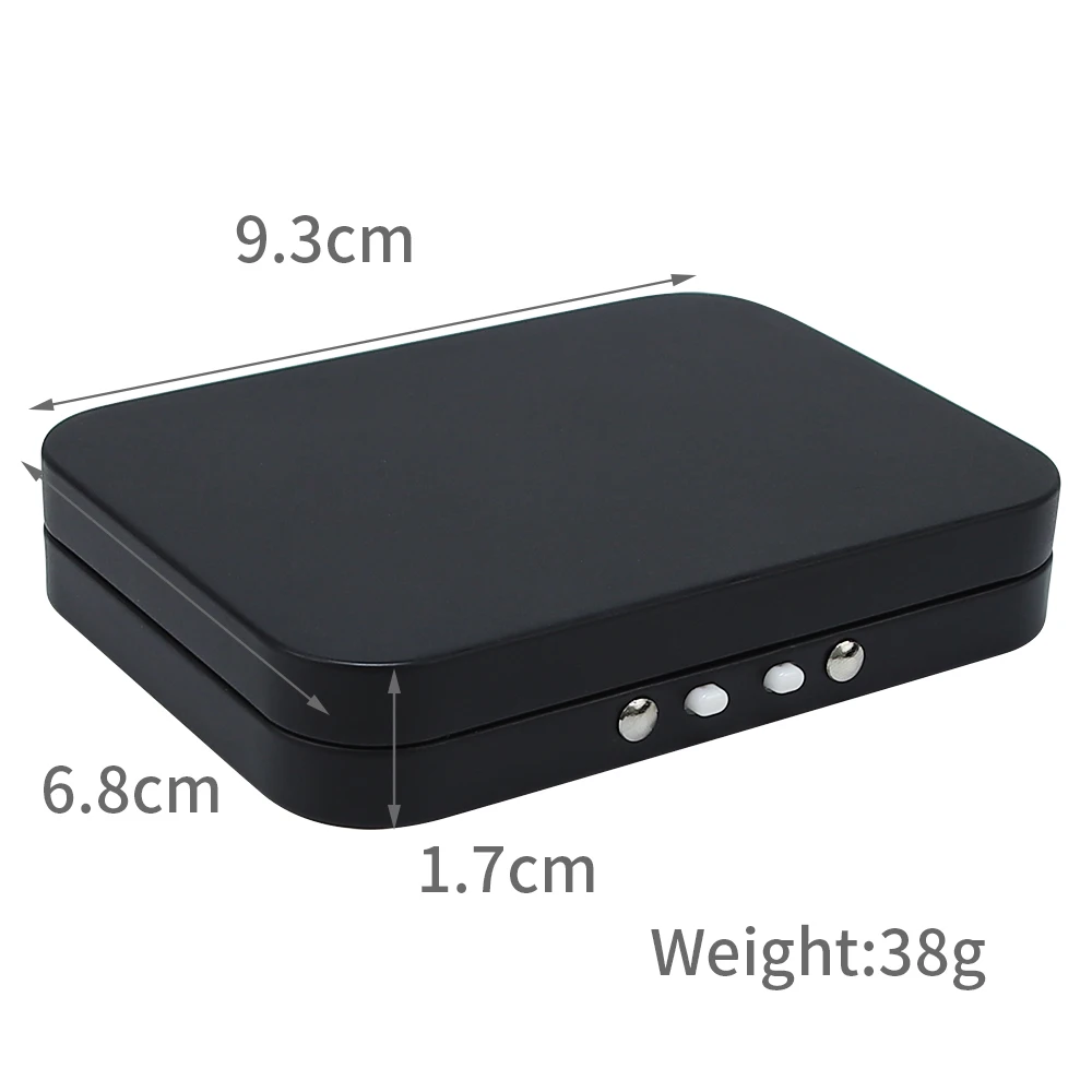 Custom Black Pre Roll Childproof Candy Pills Packaging Container Hinged ...