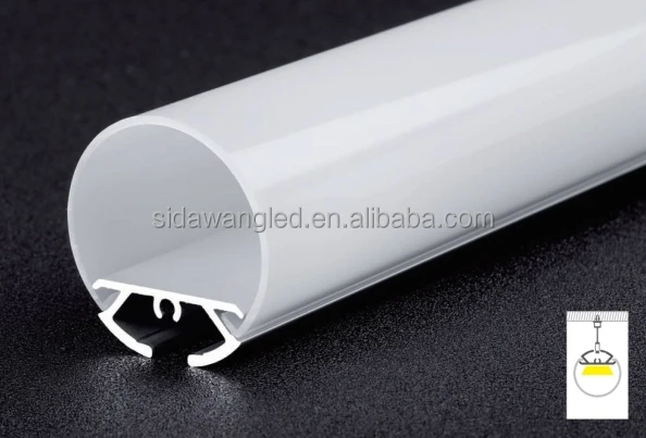 30x30MM Suspended Round LED Aluminum Profile Tube - Anodized for ...