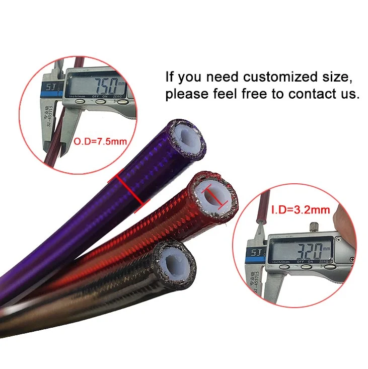 Custom Length PU Cover Flexible Brake Line Stainless Steel