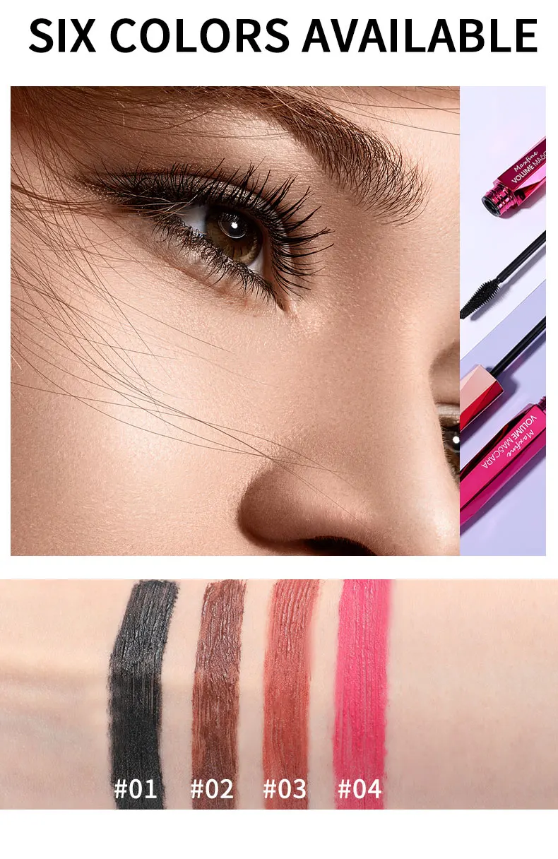 Maxfine Waterproof Mascara - Thick, Curly, Lasting Eyelashes