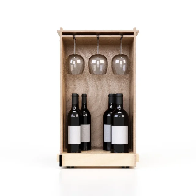 Functional Italian Design Interlocking Wooden Wine Display Rack Wine ...