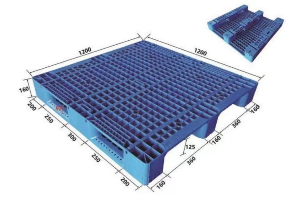 Industrial Pallet Stackable Hdpe Heavy Duty 1200x1000x150mm Logistics ...