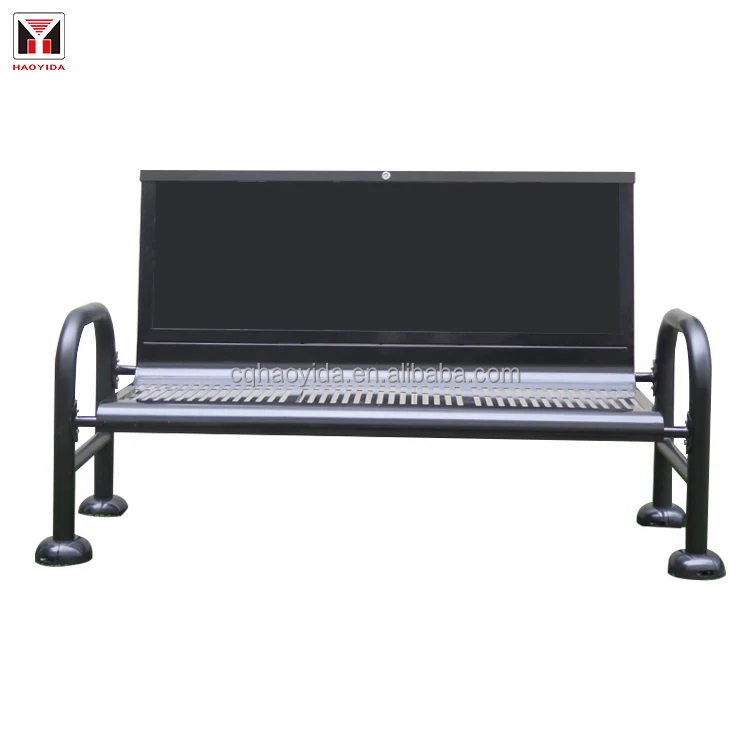Outdoor Advertising Bus Stop Steel Bench - Haoyida Manufacturer