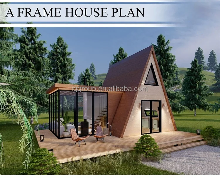 Hig Luxury A-frame Low-rise Villa Heat-insulated Modular Home Prefab ...