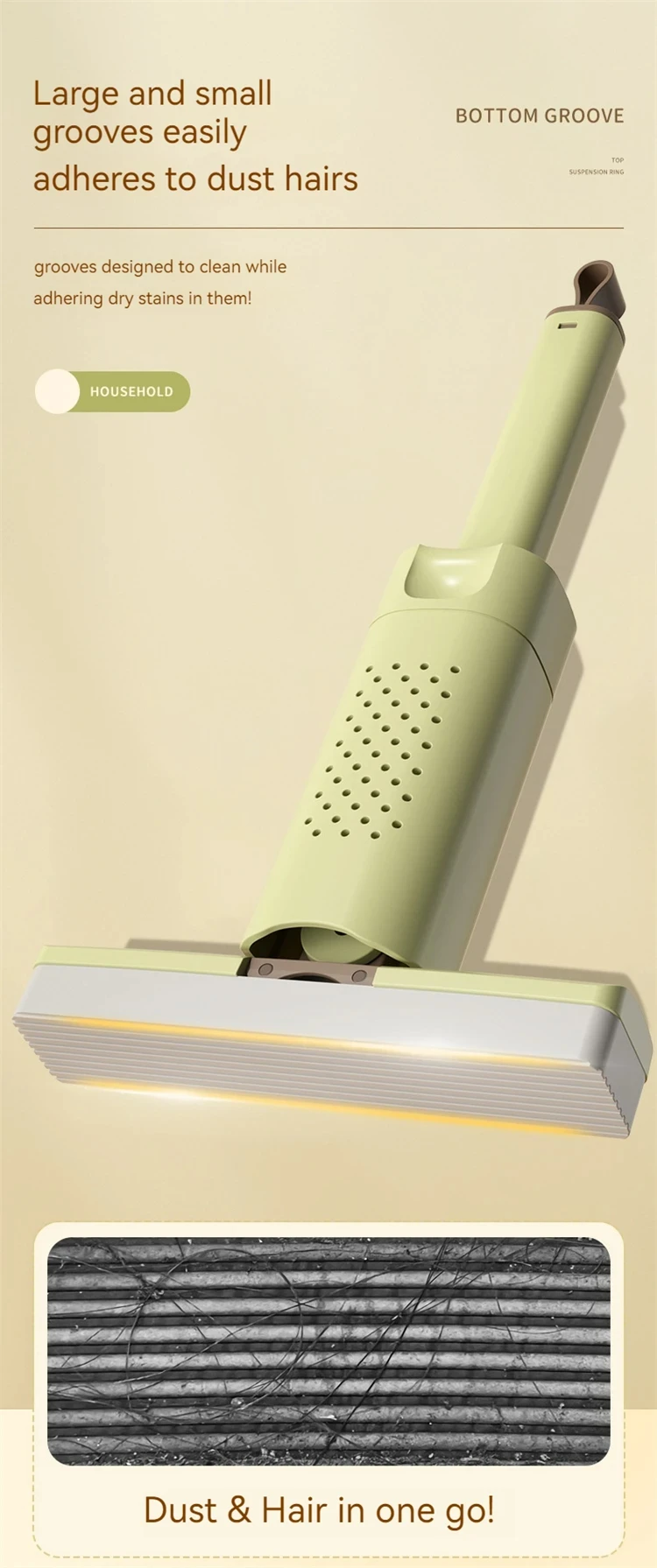 Mini Squeeze Mop Portable Cleaning Mop Kitchen Desk Bathroom Window ...