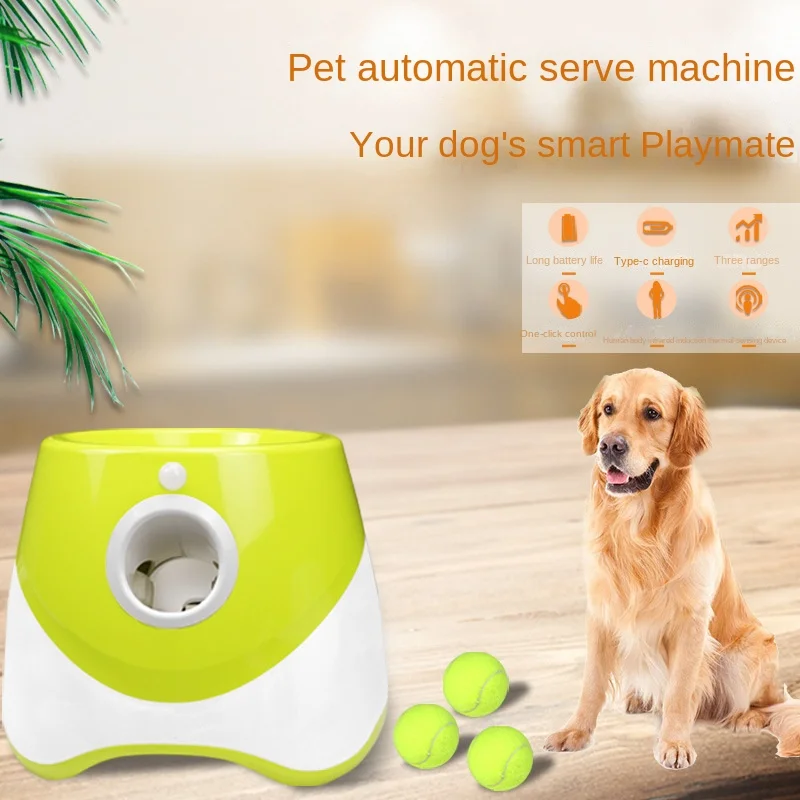 New Dog Toy Remote Control Automatic Tennis Ball Launcher For Dog With ...