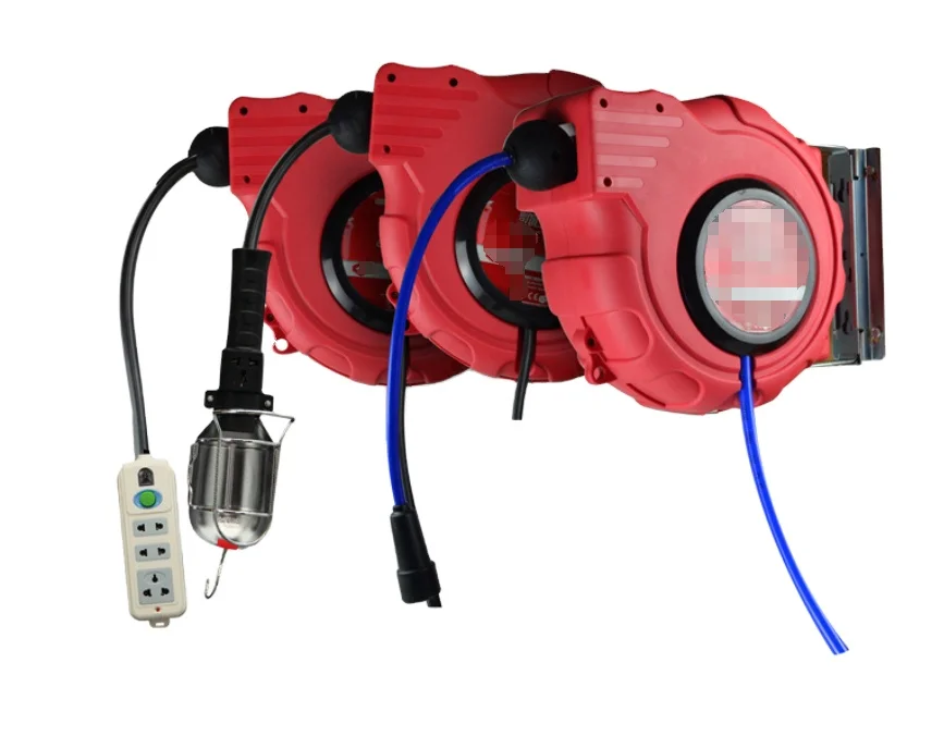 10m 20m Length Retractable Extension Cable Reel With Led Work Light For ...