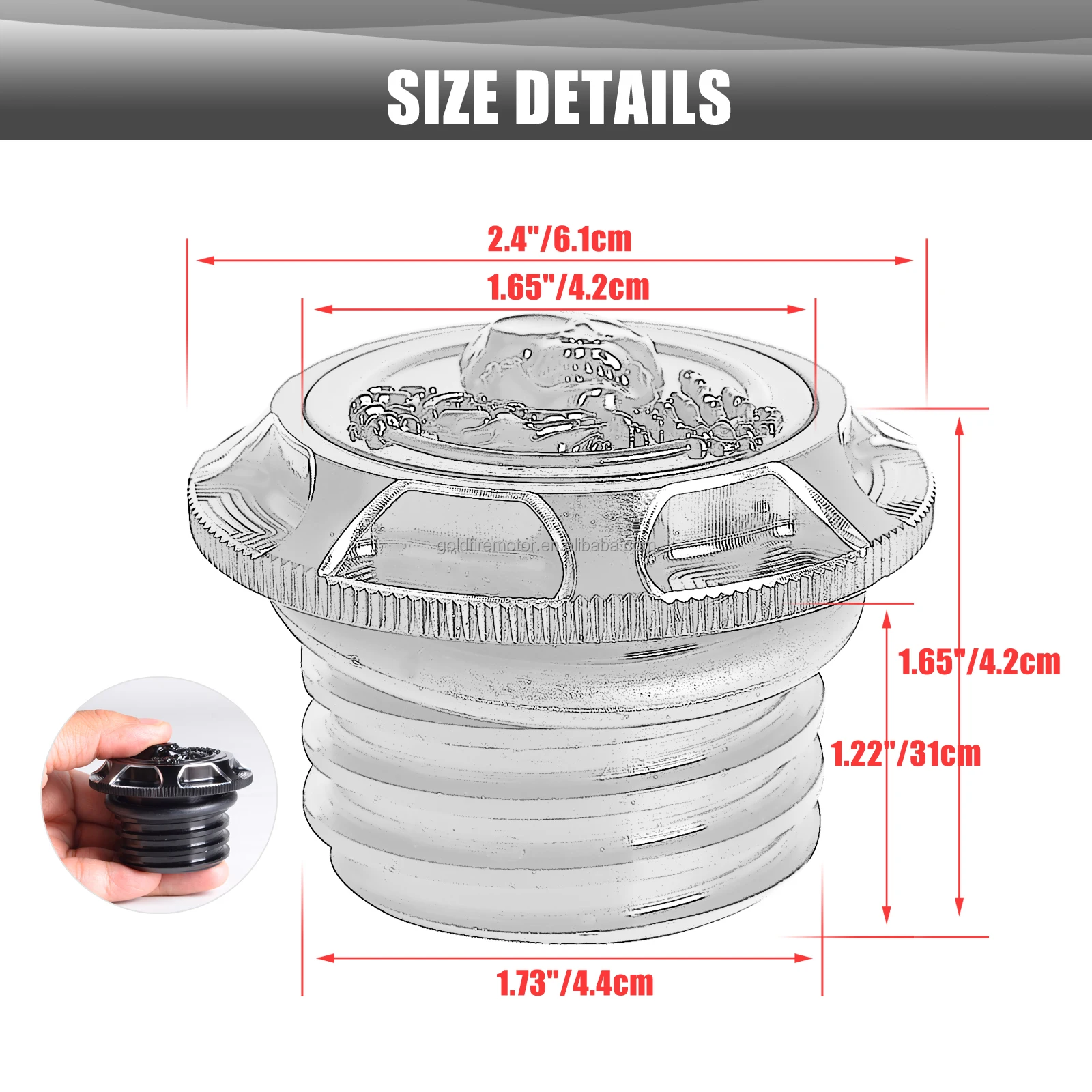 3d Motorcycle Tank Cover Cnc Aluminum Fuel Gas Decorative Oil Cap For ...
