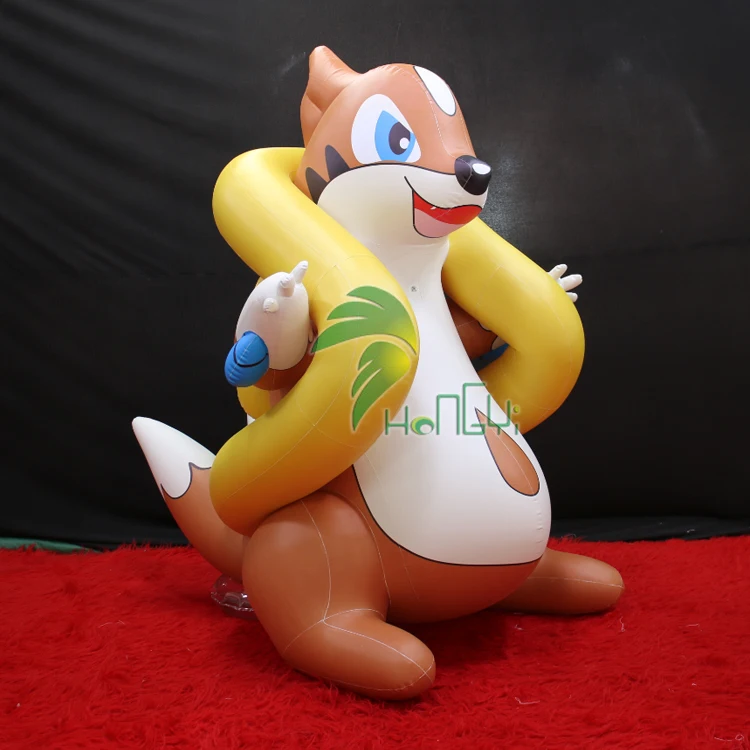 Hongyi Custom Inflatable Cute Sea Otter with Inflatable Ring