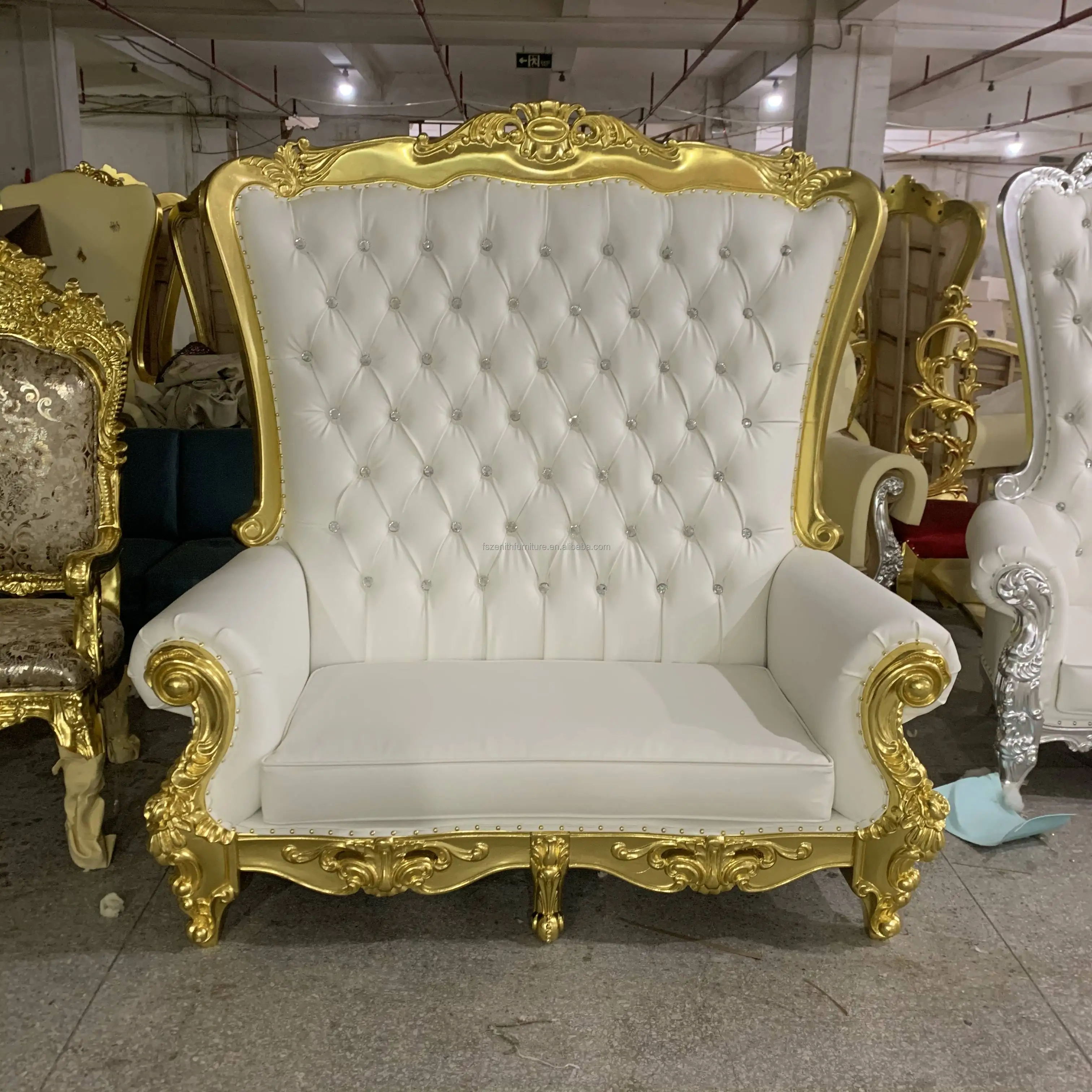 Luxury Royal Bride and Groom Throne Chair Wedding Sets