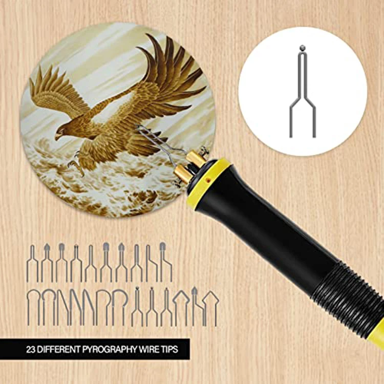 Pyrography Wood Burning Kit Wood Burner Tool Dual Pen 60w Upgraded ...