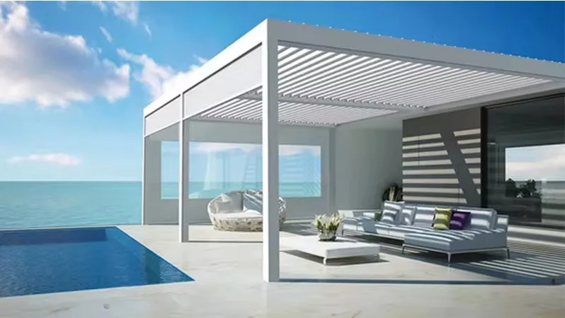 Customized Diy Motorised Roof Louvers System Sun Shading Waterproof ...