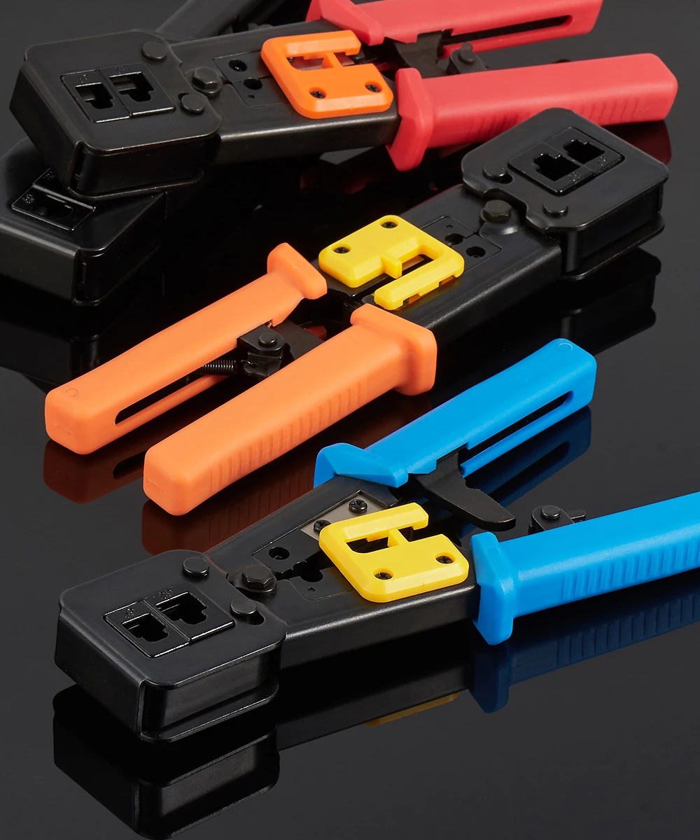 RJ11 RJ45 Pass through Connector Crimping Plier - UTP/STP