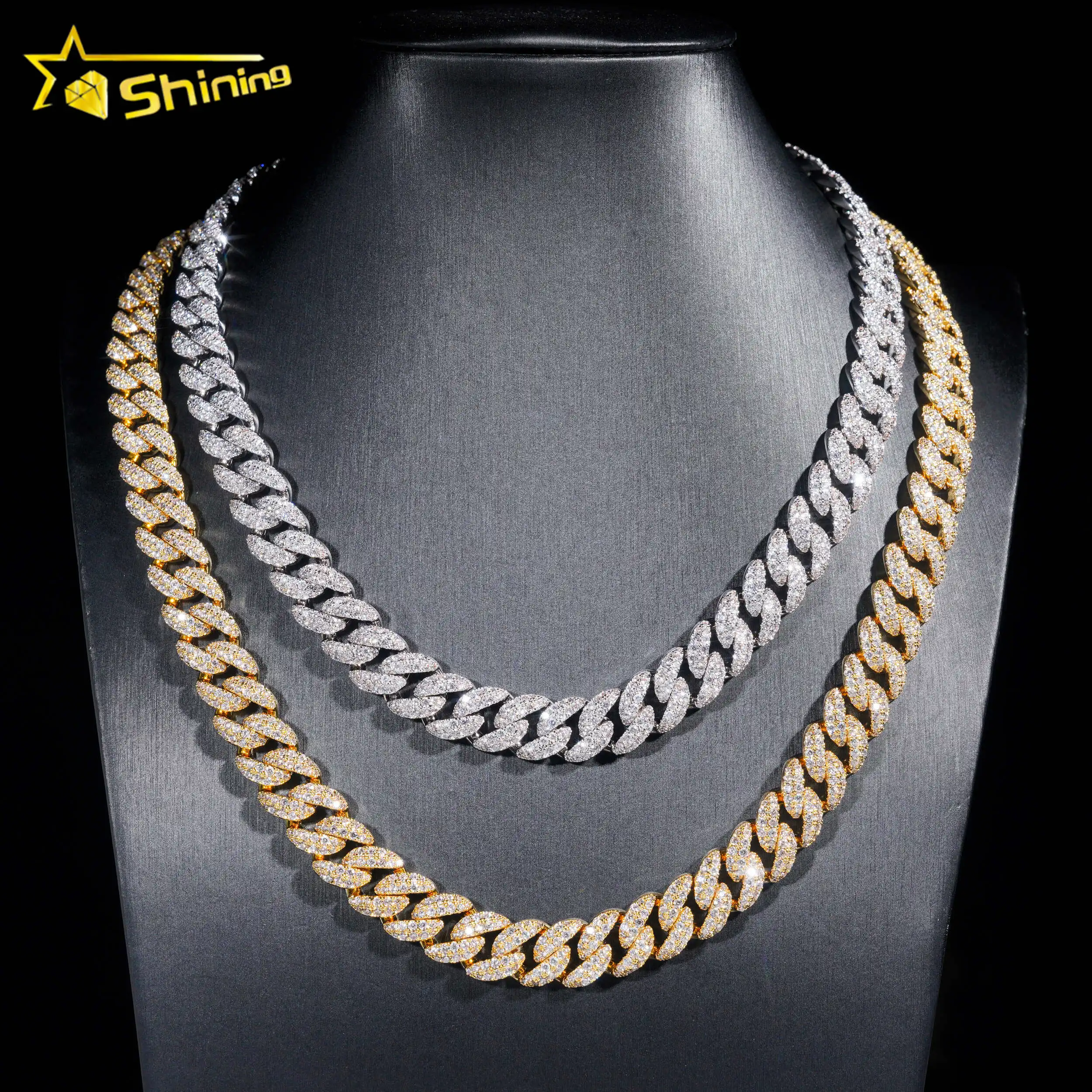 Shining High Quality Fashion Hip Hop 12mm Width Cz Cuban Link Chain ...