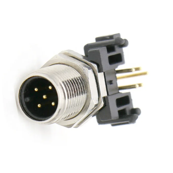 Ip67 Ip68 5 Pin A Code Waterproof Welded Pcb Panel Mount Singal Plug ...