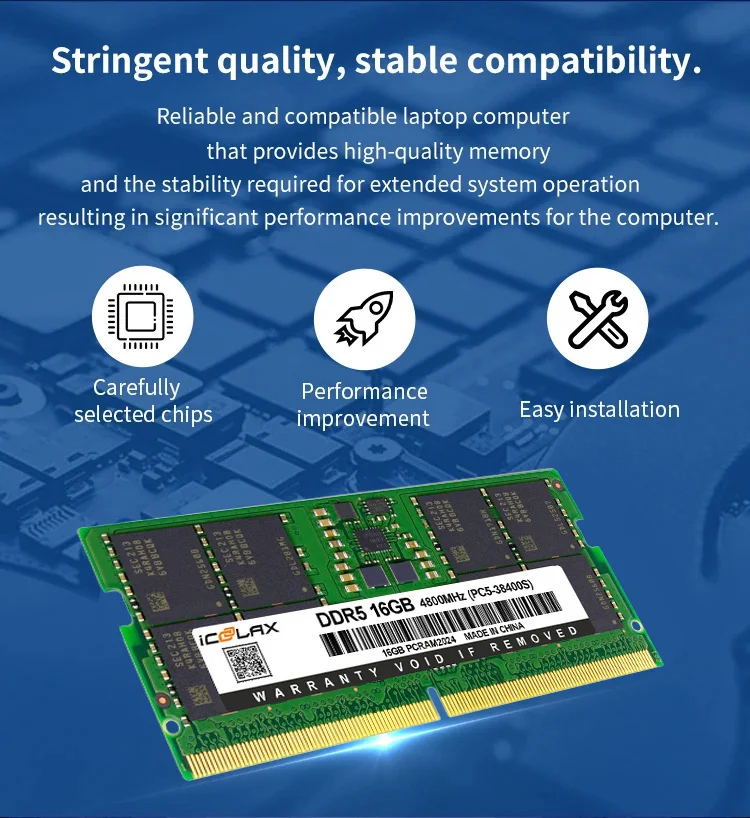 Icoolax Ddr5 Memory 4800mhz 5600mhz 8gb 16gb 32gb Ram For Laptop ...
