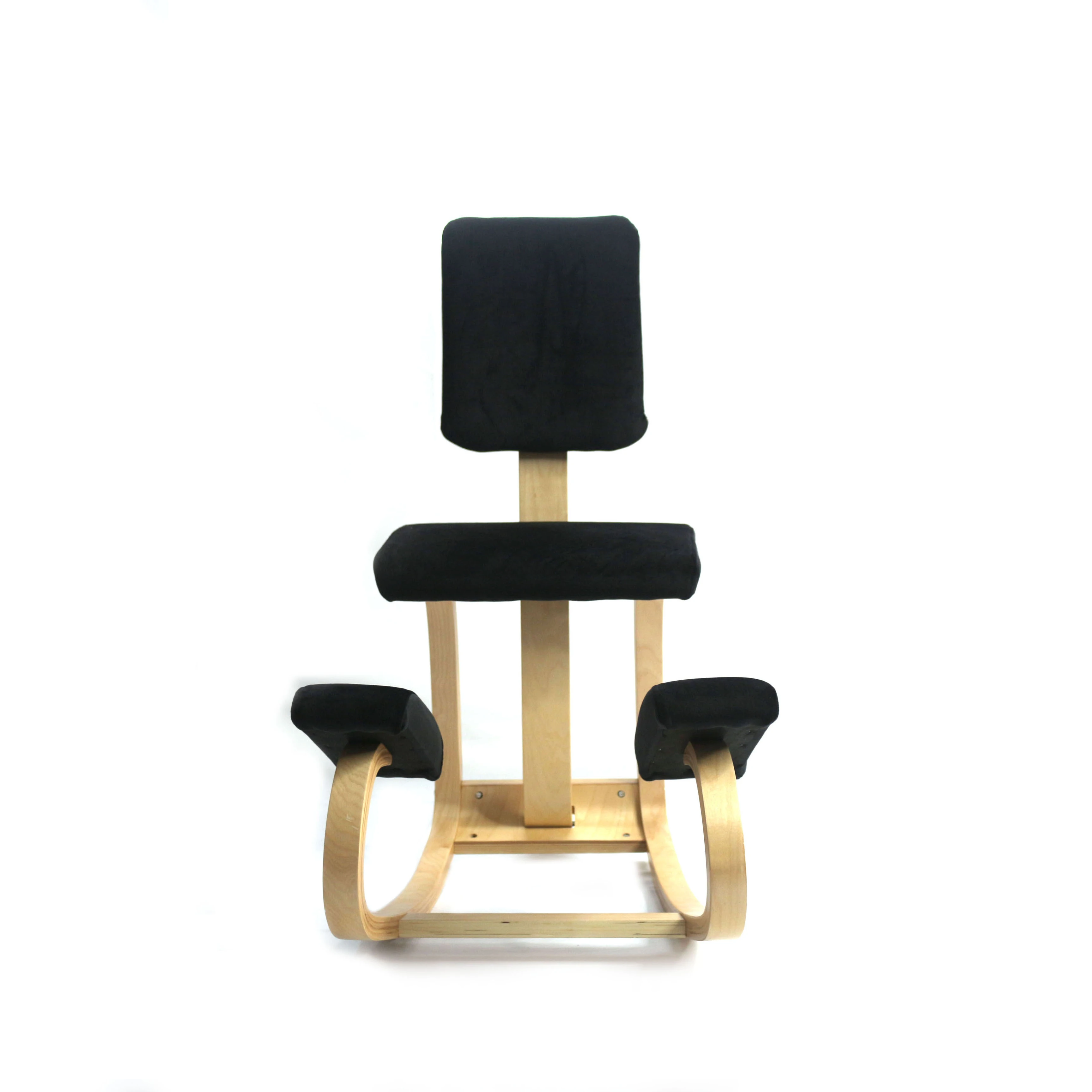 Ergonomic Wooden Rocking Kneeling Chair For Upright Posture Wooden ...
