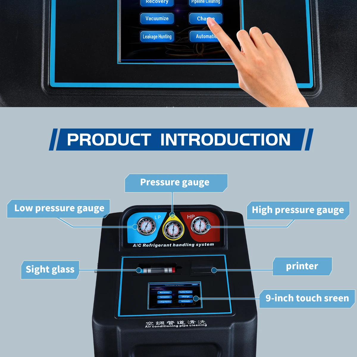 R134a Or R1234yf Refrigerant Recovery And Recharge Machine Hw-8000 ...