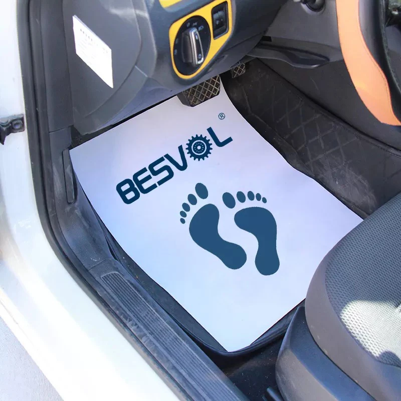 Custom Plastic Coated Disposable Paper Floor Mats For Car Automotive ...