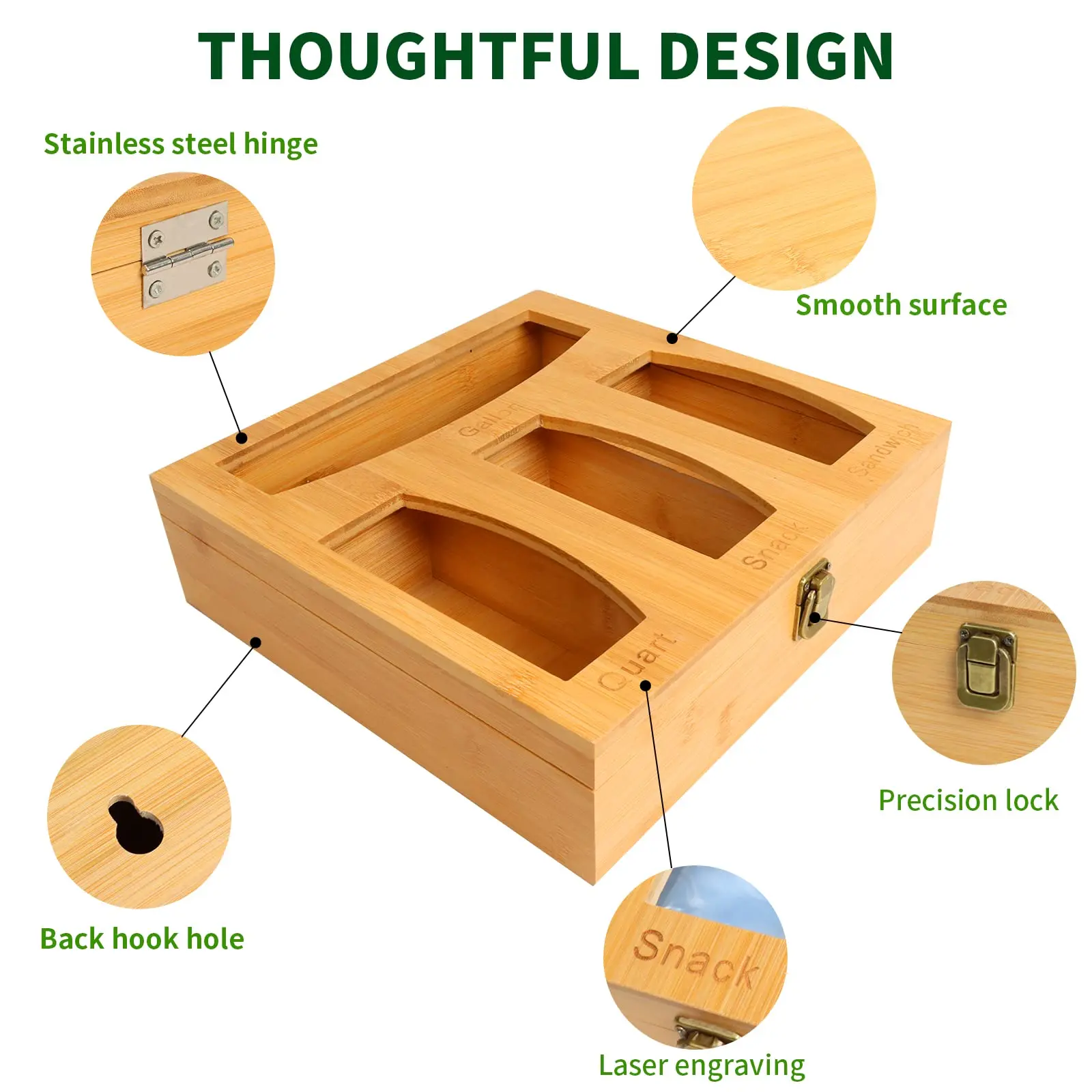 Bamboo Zipper Bag Storage Organizer Kitchen Drawer Distributor Bamboo ...