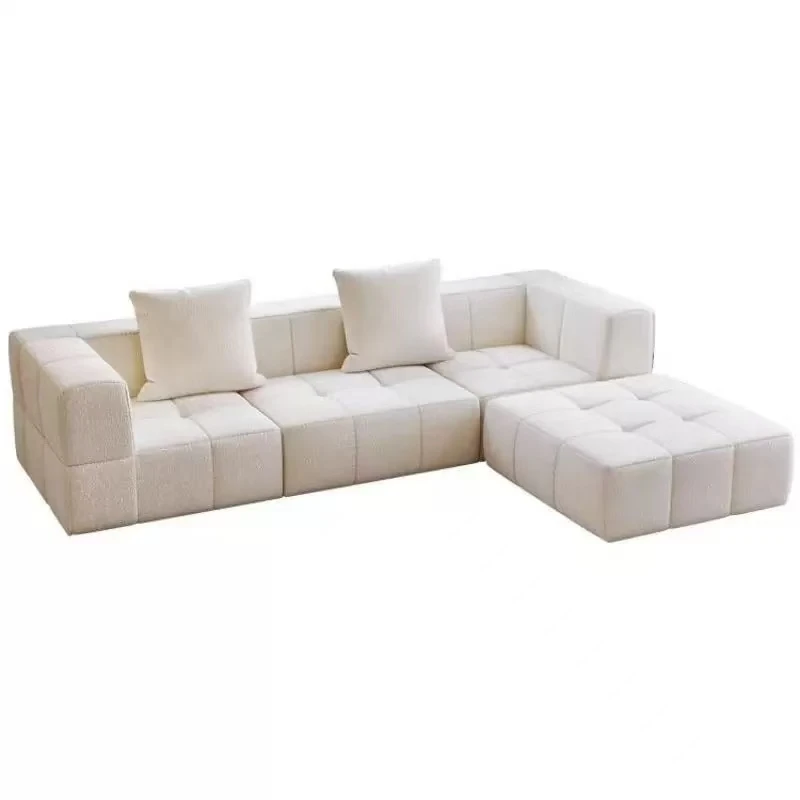 Italian Modern Simple Minimalist Reclining Fabric Sofa Modular ...