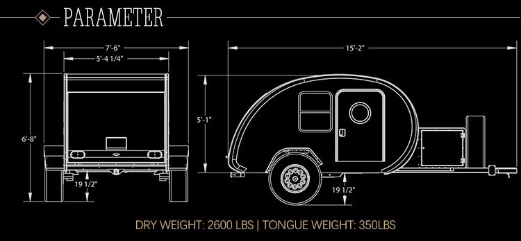 Teardrop Camper Trailer RV Camper Motorhome off Road Trailers