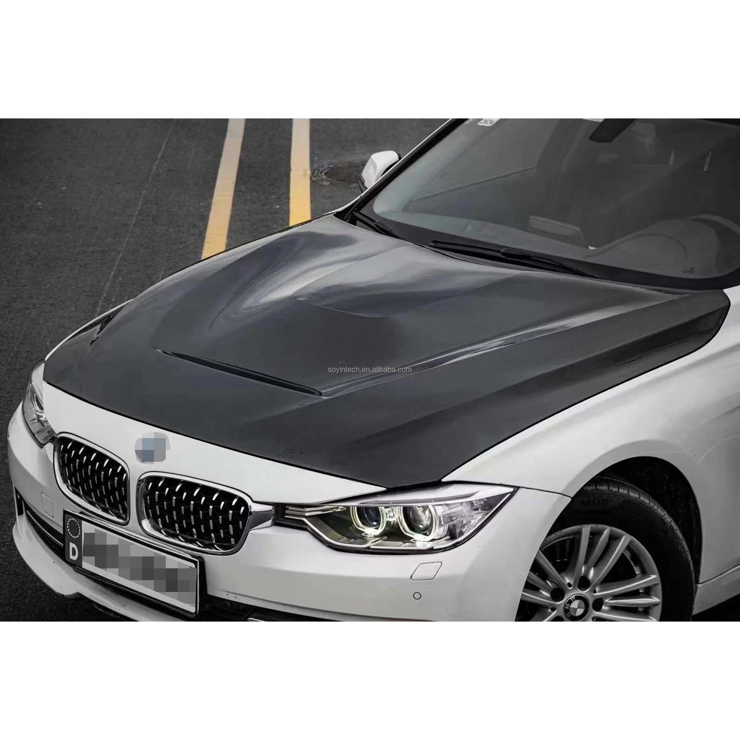 F30 GTS Style Carbon Fiber Hood Bonnet Cover for BMW 3 Series F30 2013 ...