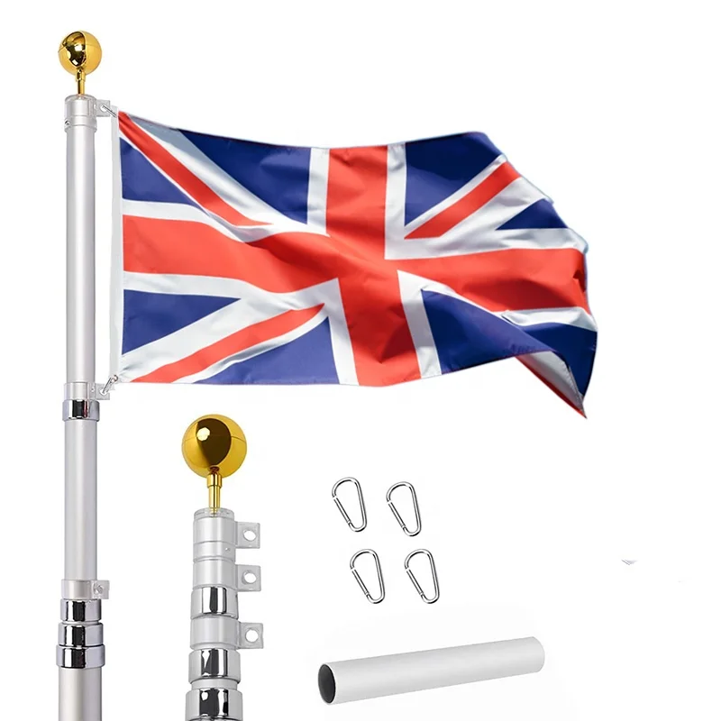 Adjustable Outdoor Aluminium Movable Flag Pole For Outside In Ground 25 ...