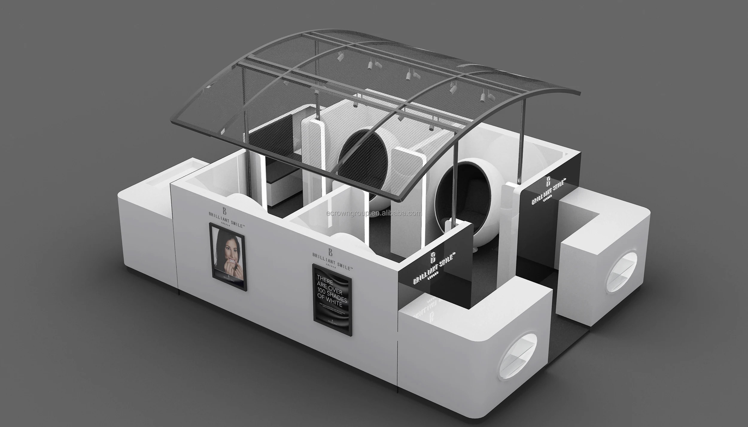 Design Teeth Counter Case Origin Ect Sin Place Model Showcase Display ...