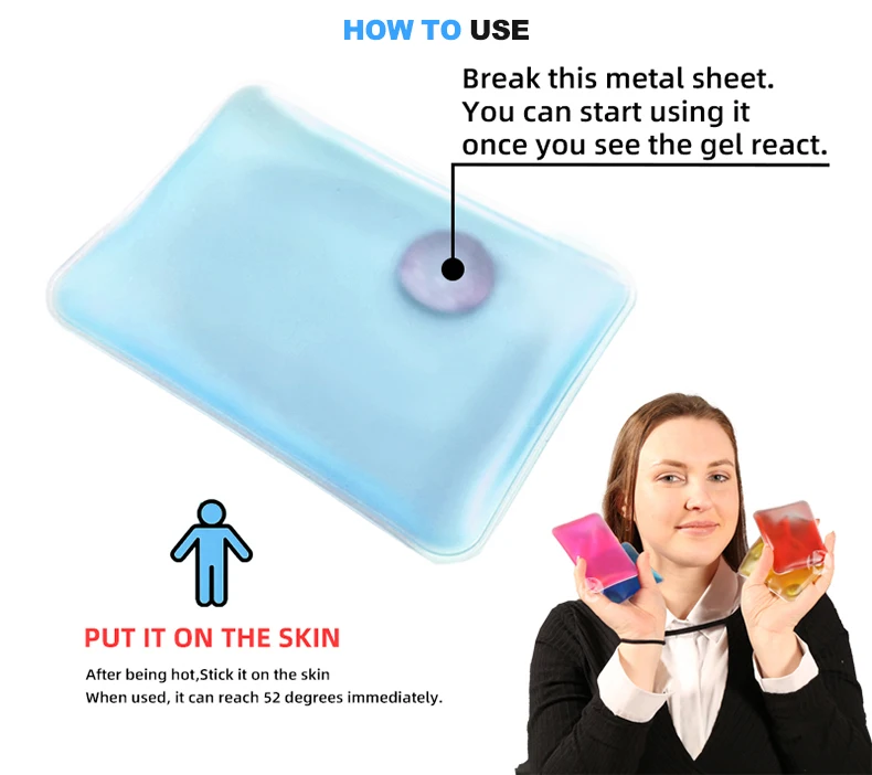 PVC Reusable Instant Magic Heat Pack - Warming Gel Click
