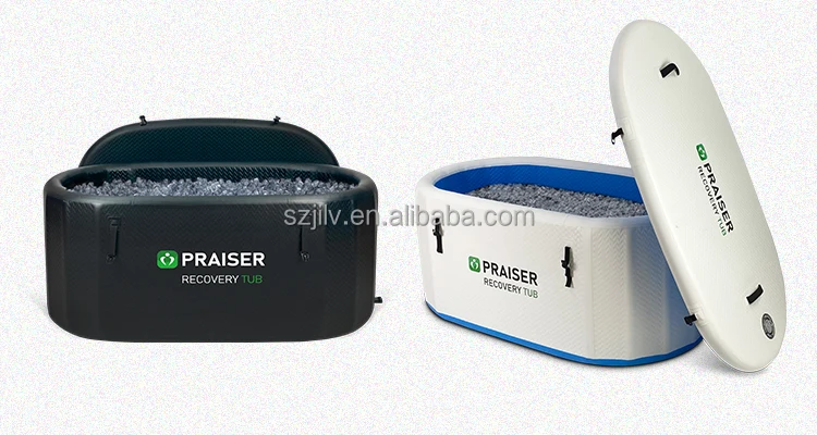 Inflatable Tub Blue Filter Blow Up Ice Bath 1 2 Person Cold Plunge With ...