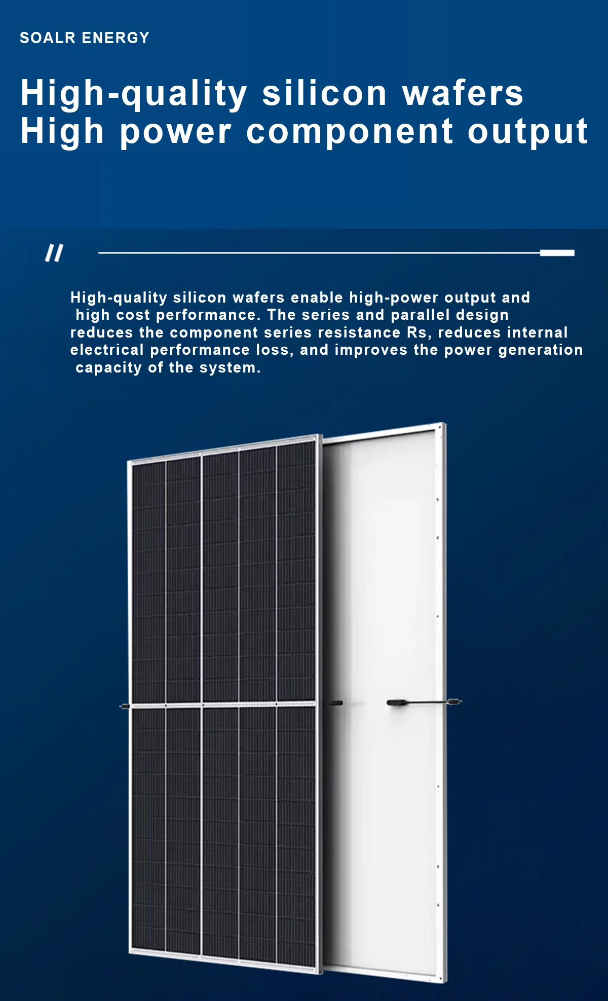540W to 560W Solar Panels - High Efficiency Photovoltaic Power
