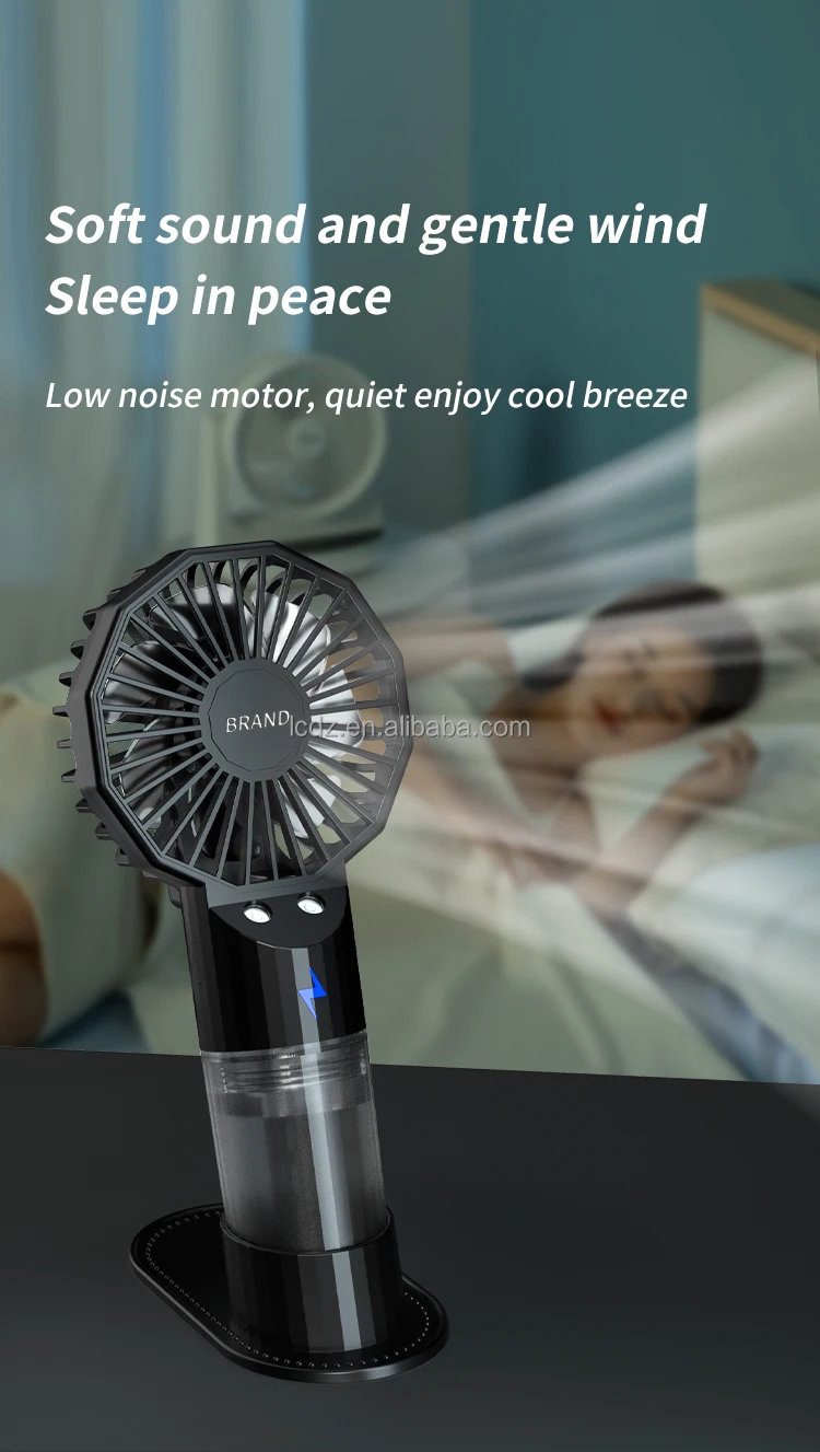 Good Quality Desktop Double Spray Mini Fan - Portable & Rechargeable