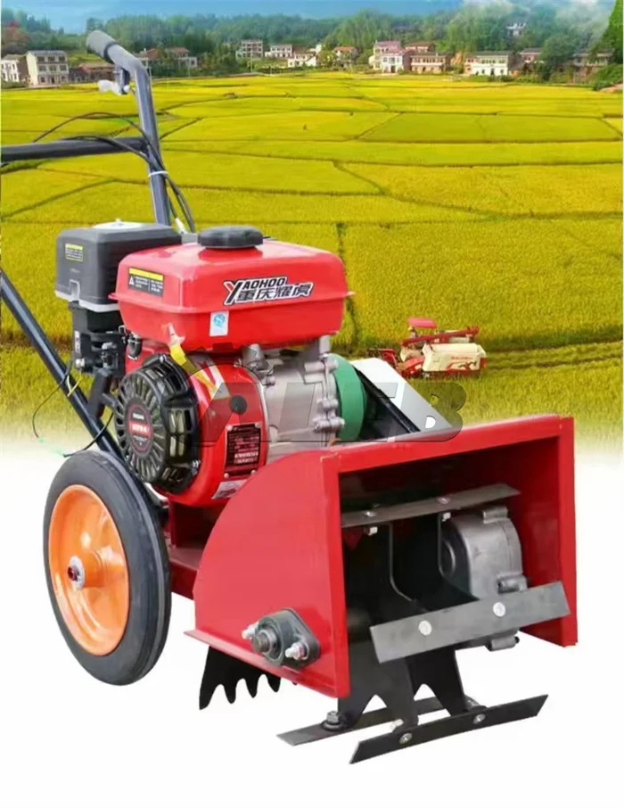7.5 Hp Gasoline Lawnmower Scarification Weeding Furrowing Multi ...