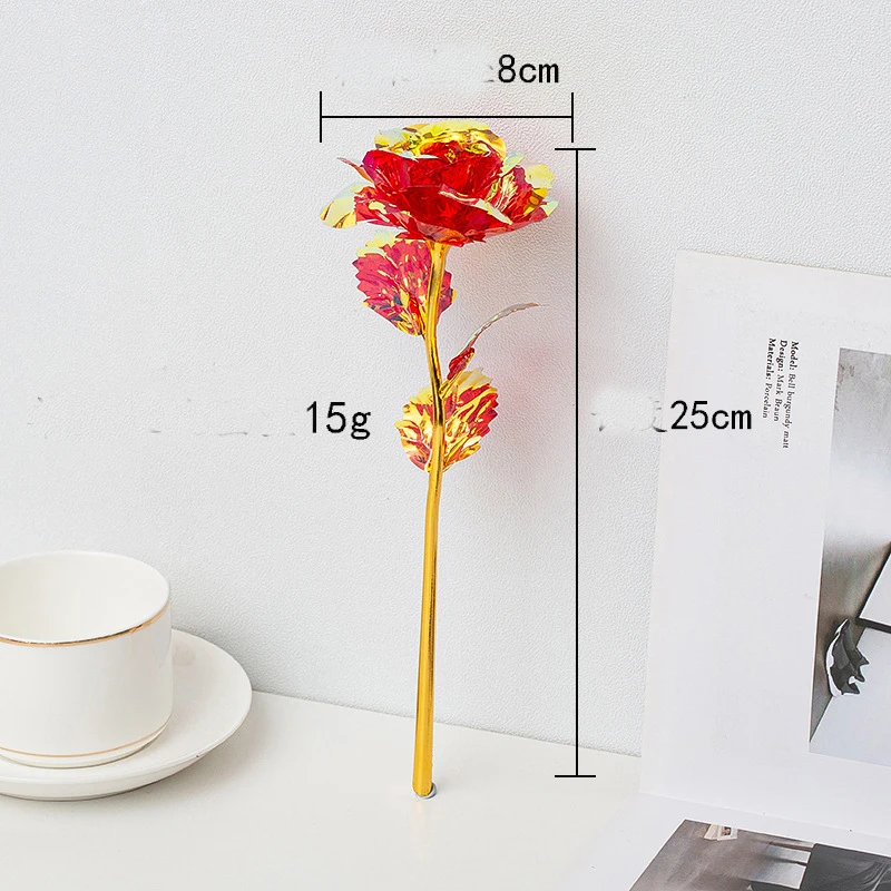 Galaxy Rose Rainbow Flower with LED Light - Perfect Gift