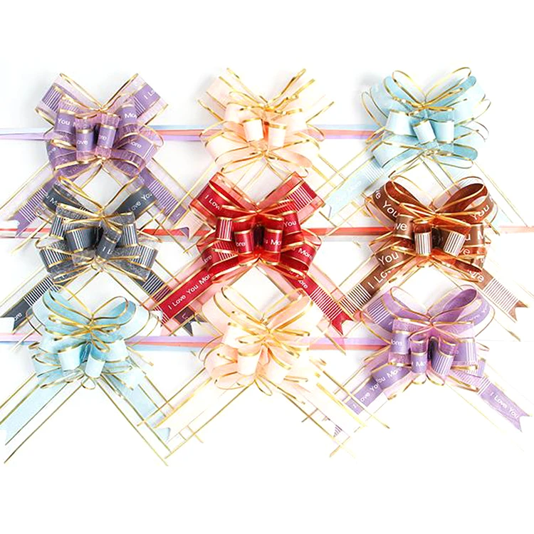 Metallic Solid Printed Gold Lines Colorful Pp Ribbon Plastic Gift Wrap ...