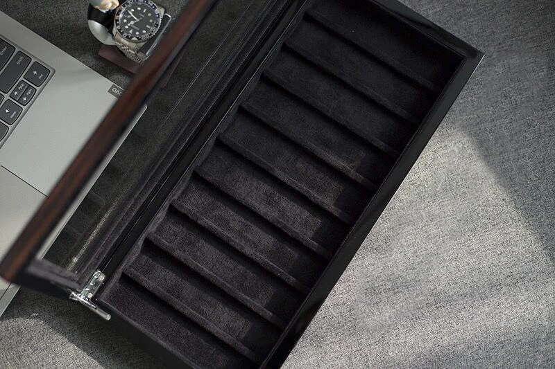 Wooden Watch Strap Storage Boxes - 10 Slot Display Case