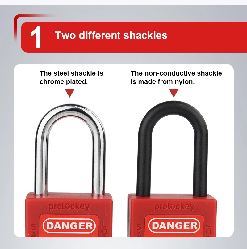 Oem Lockout Tagout 38mm Shackle Economic Safety Padlock With Master ...
