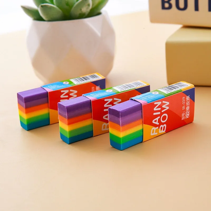 rainbow Slice Eraser Student Back to School Gift Creative Crumb Scent ...