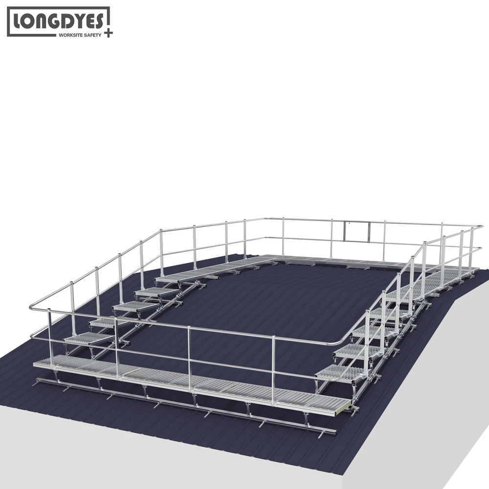 Roof Walkway System - Catwalk Aluminum Walkway with Handrail