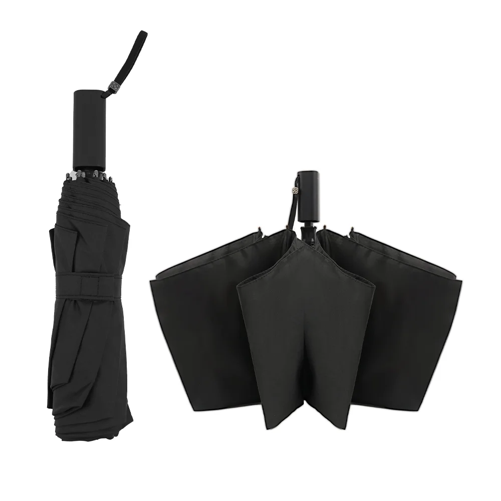 Multi Color Manual Logo Customizable 3 Folding Umbrella Sun And Rain ...