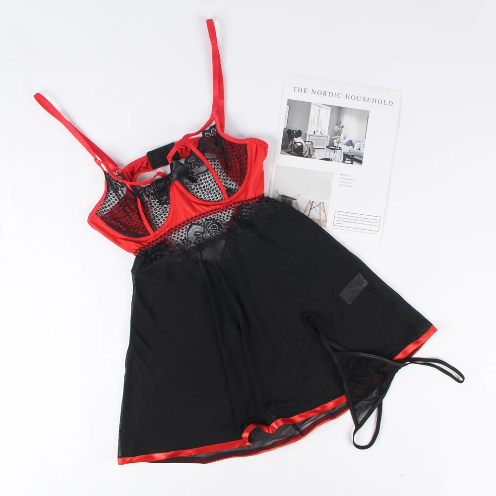 Ohyeah Strap Transparent Plus Size Sexy Lingerie Babydoll