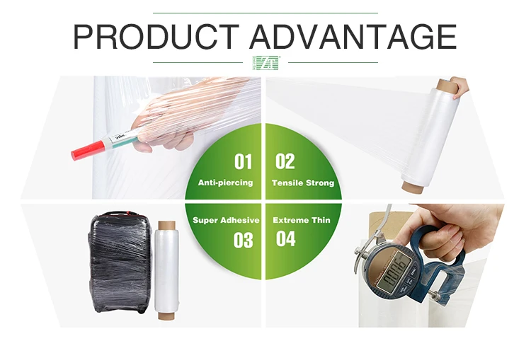 Transparent PE Pallet Wrap Manual Stretch Film with Extended Core ...