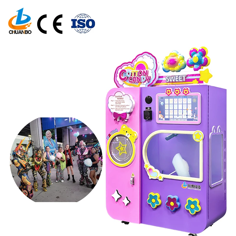 Automatic Cotton Candy Vending Machine - Sweet Treats Made Easy